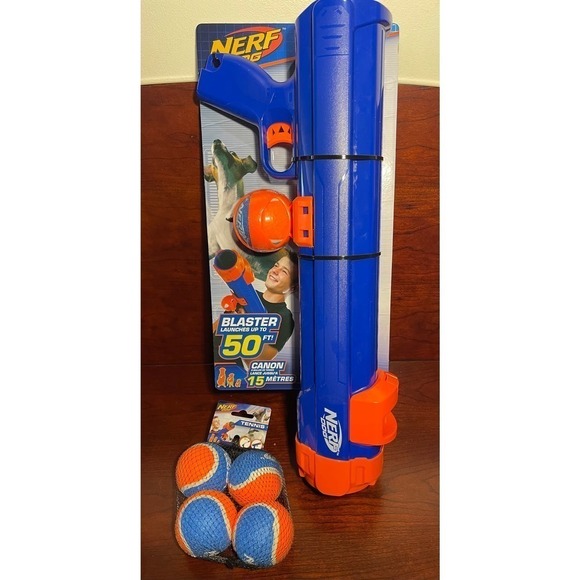 Nerf | Dog | New Dog Toy Nerf Dog Tennis Ball Blaster Cannon Launcher 6 ...